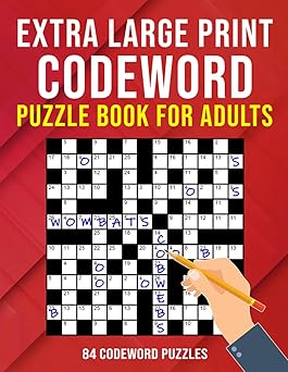 Amazon.com: Extra Large Print Codeword Puzzle Book for Adults: 84 Codeword Puzzles ...