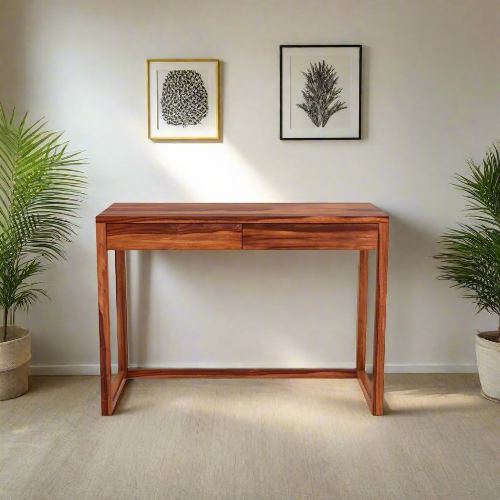 DEMIWALL Sheesham Wood Office Table For Office Work | Wooden Study ...