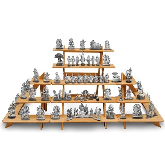 SOLVD-IN-BOX 5 Steps Navarathri Golu Stand 3 Step Corner Kolu Padi Mini ...