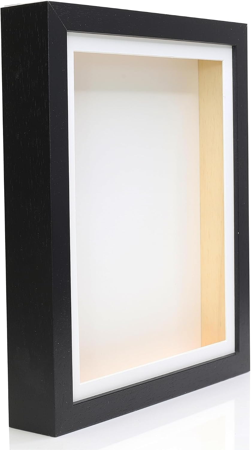 A3 1.5 Inch (4cm) Extra Deep Wood 3D Deep Box Picture Frame Display ...