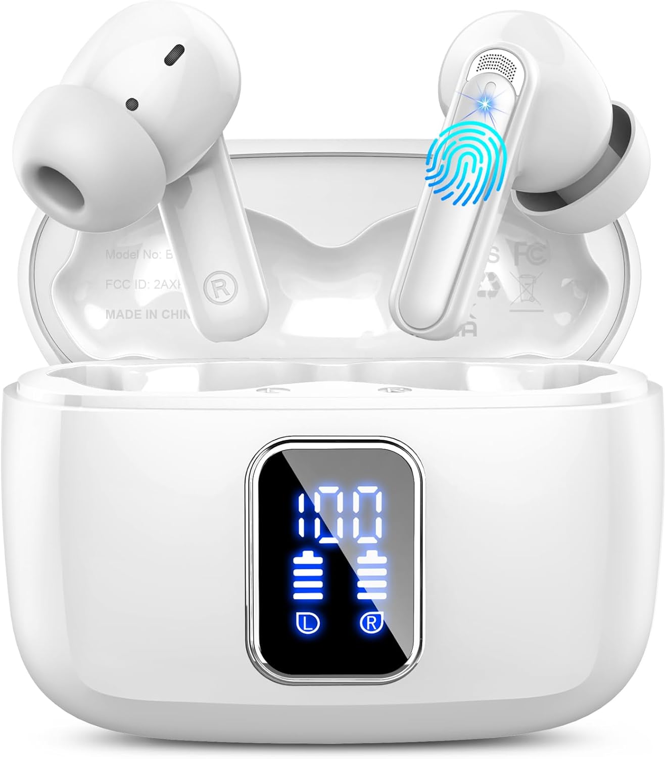 Wireless Earbuds, Bluetooth Ear Buds 5.3 Mini HiFi Stereo with 4 ENC ...