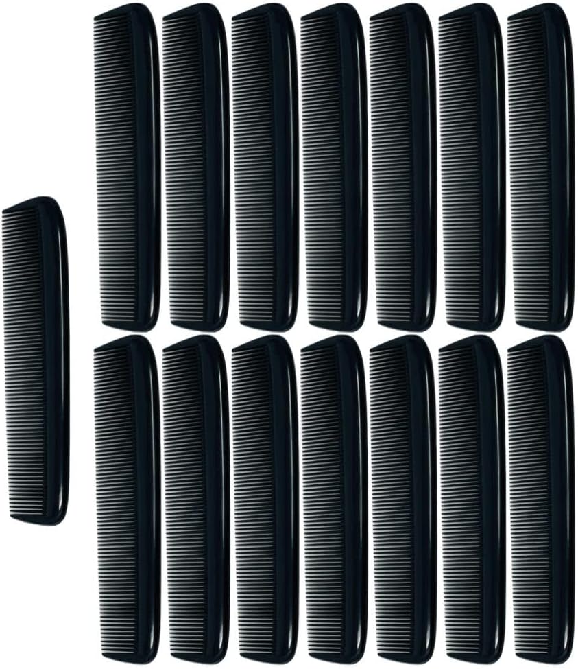 Amazon.com : Luxxii 6 Pack - 9" Large Black Dressing Comb Barber Comb ...