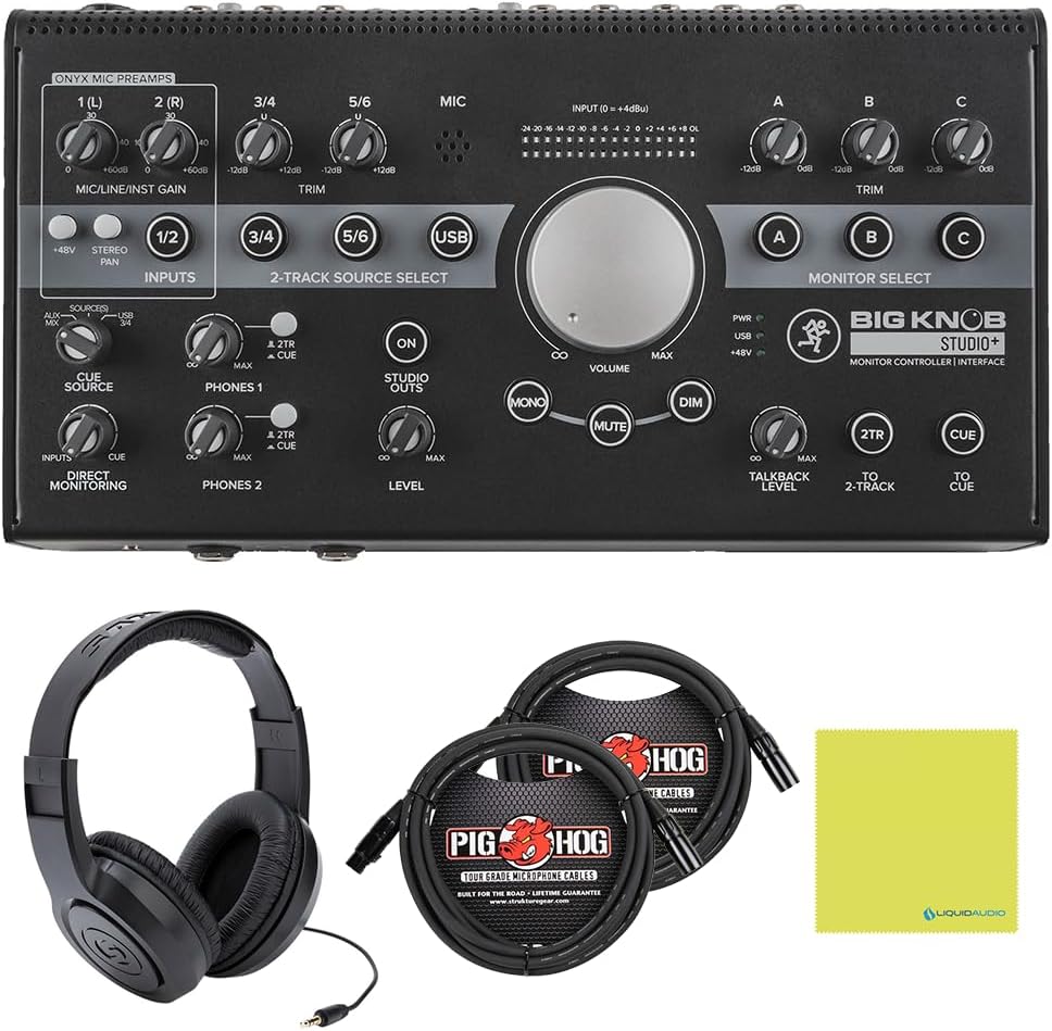 Amazon.com: Mackie Big Knob Studio Plus Monitor Controller & Interface ...