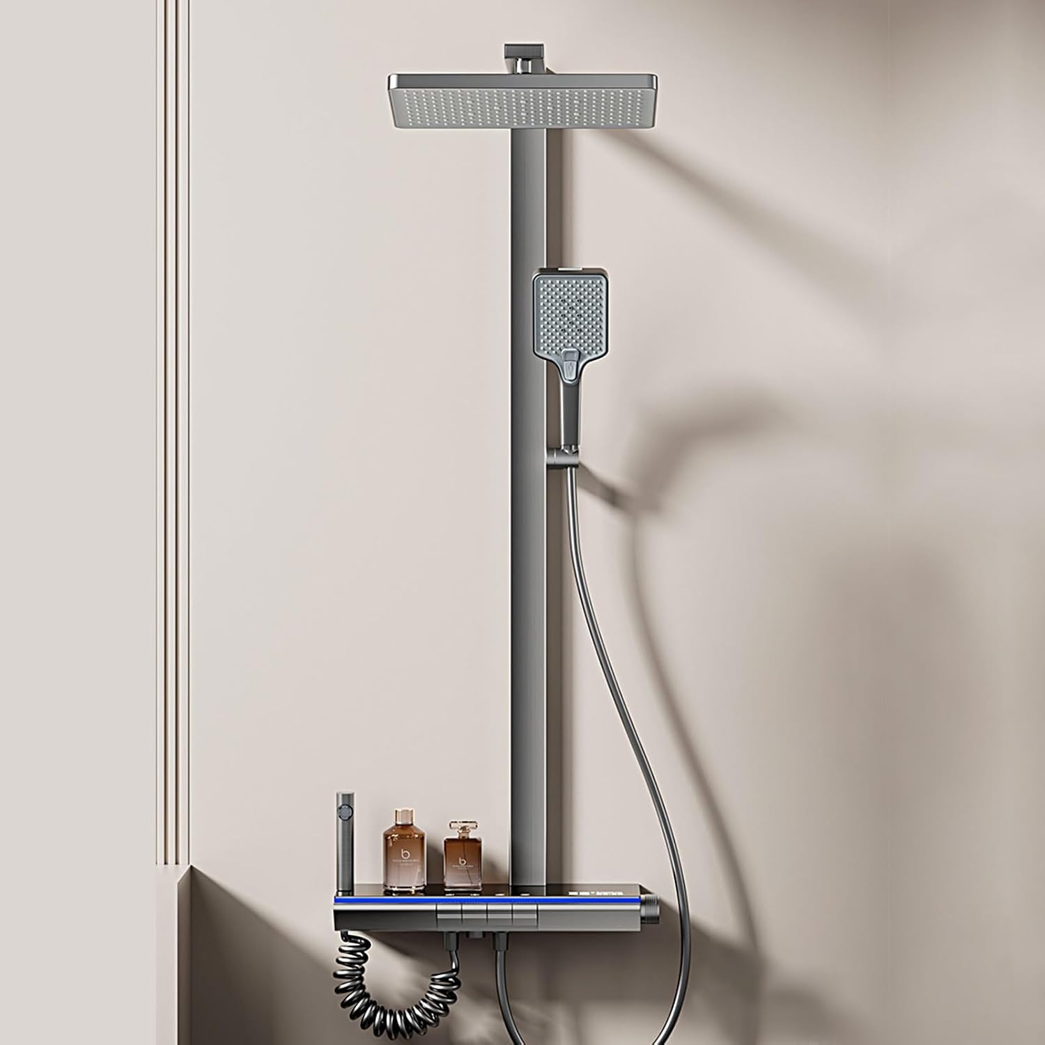 Shower System Thermostatic Piano Key Shower Faucet Set with Digital ...