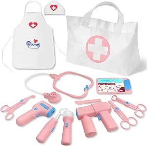 Amazon.com: Toy Doctor Kit, Preschool Pretend Play Medical Kit, Get ...