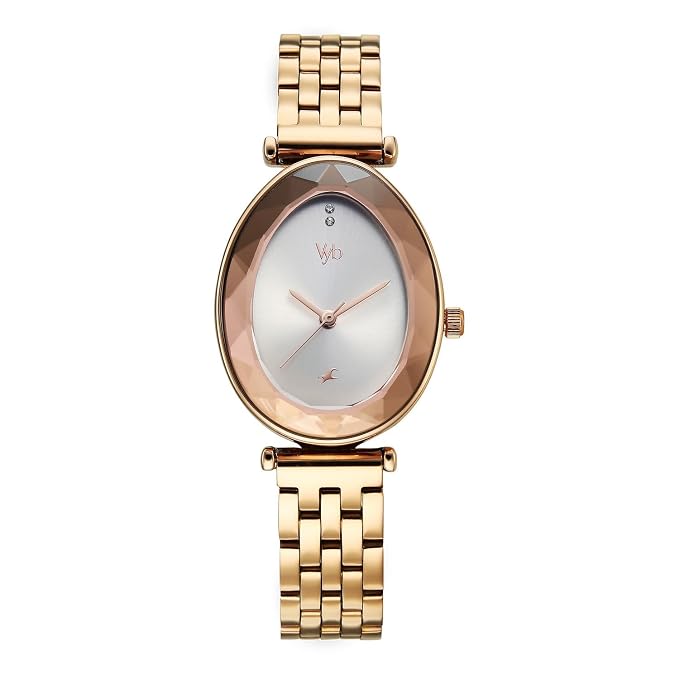 Fastrack Vyb 6.0 Prodigy Quartz Silver Teardrop Shaped Dial Women's ...