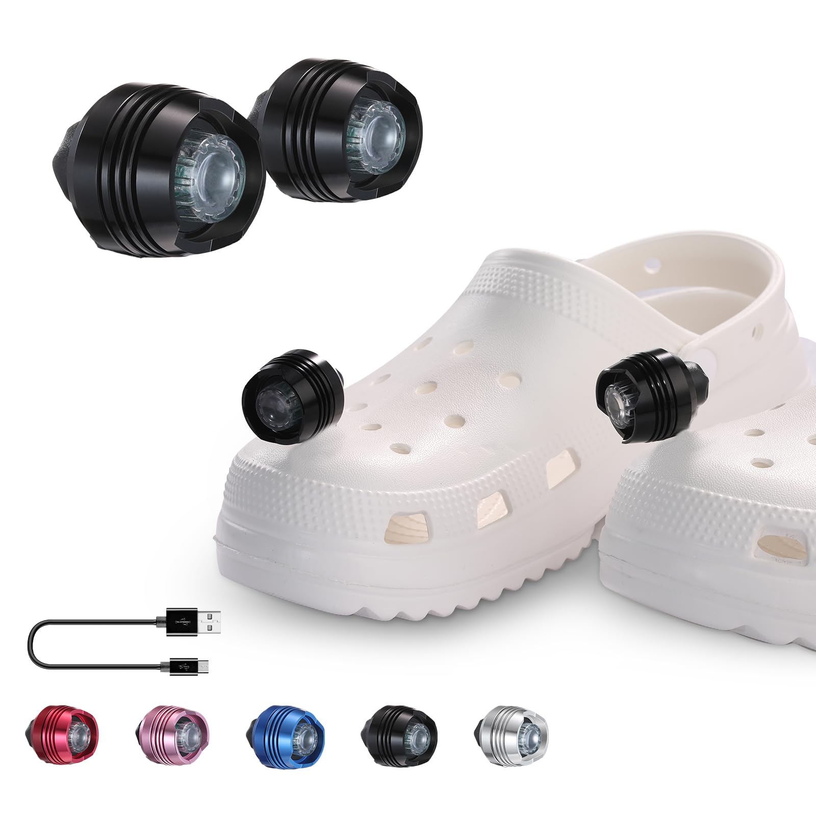 Amazon.com: RAHAN Rechargeable Headlights for Croc 2pcs,Flashlights ...