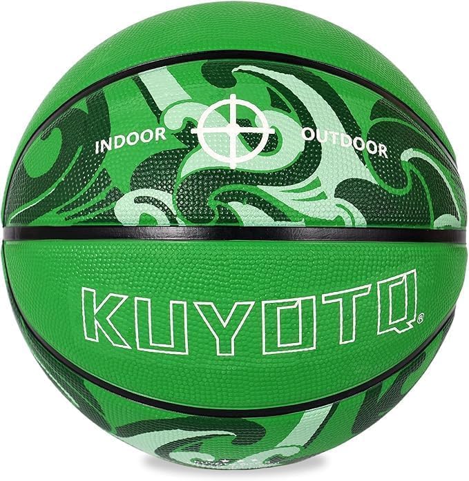 Amazon.com : KUYOTQ Official Size 6 Basketball 28.5" Green Wave ...