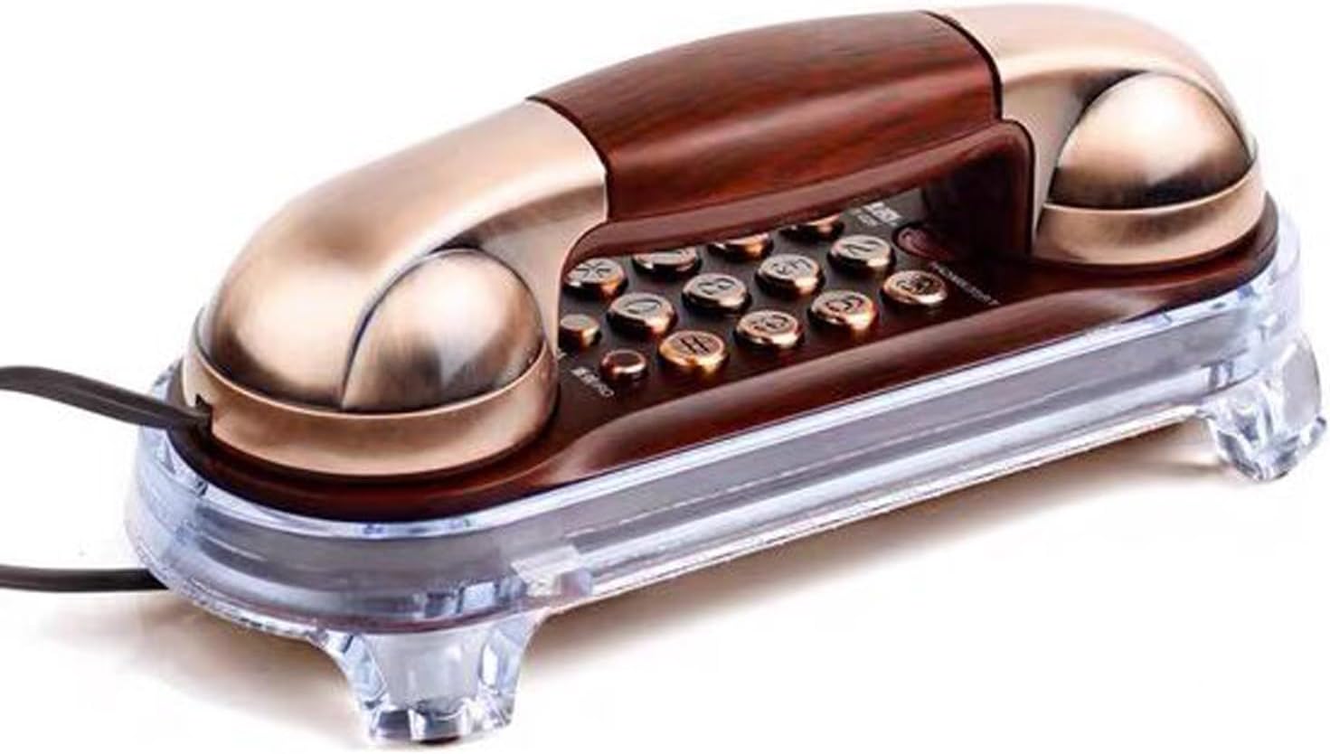 Amazon.com : TelPal Small Size Trimline Corded Phone Antique Retro Wall ...