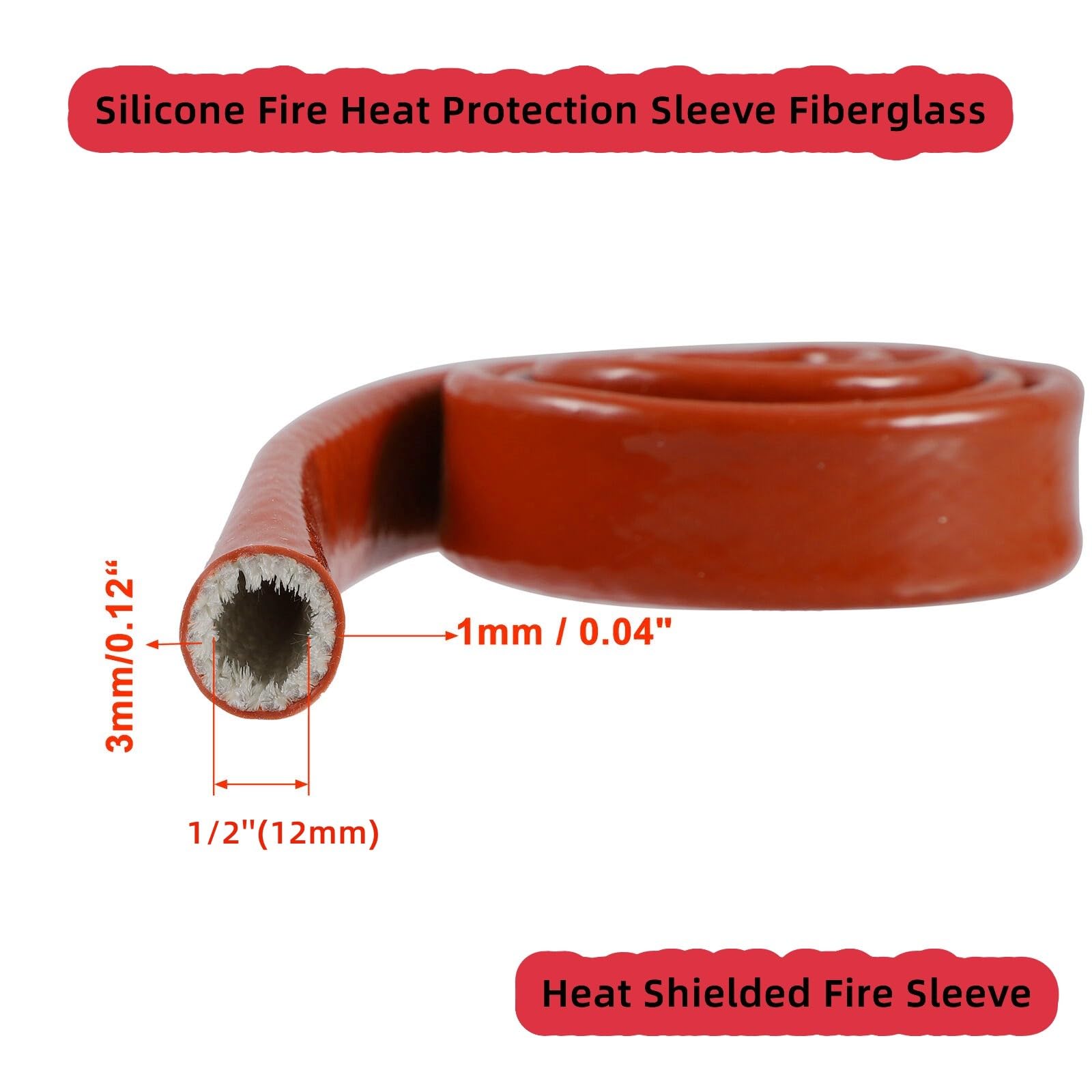 Snapklik.com : Heat Shield Fire Sleeve 1/2"
