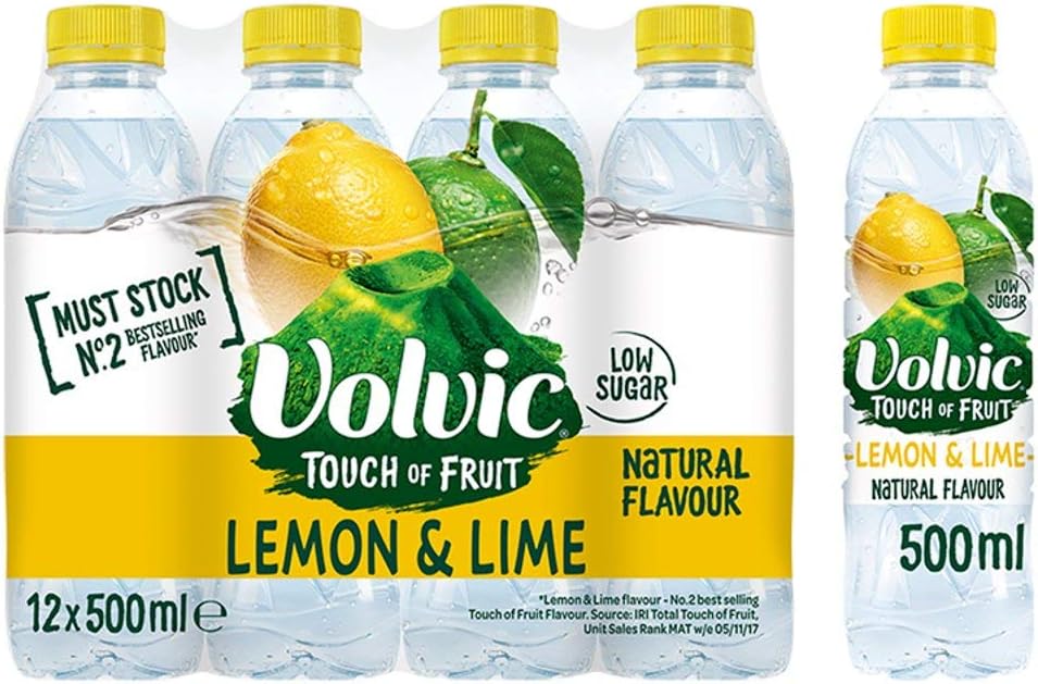 Volvic Touch of Fruit Water Bottle Lemon 500ml Ref 122441 Pack 12 ...