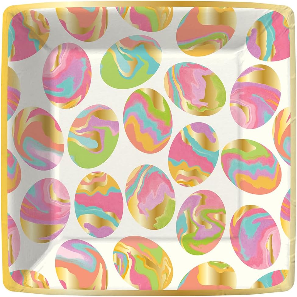 Amazon.com: Design Design Easter Plates Paper 10 Inch Dinner Plates ...