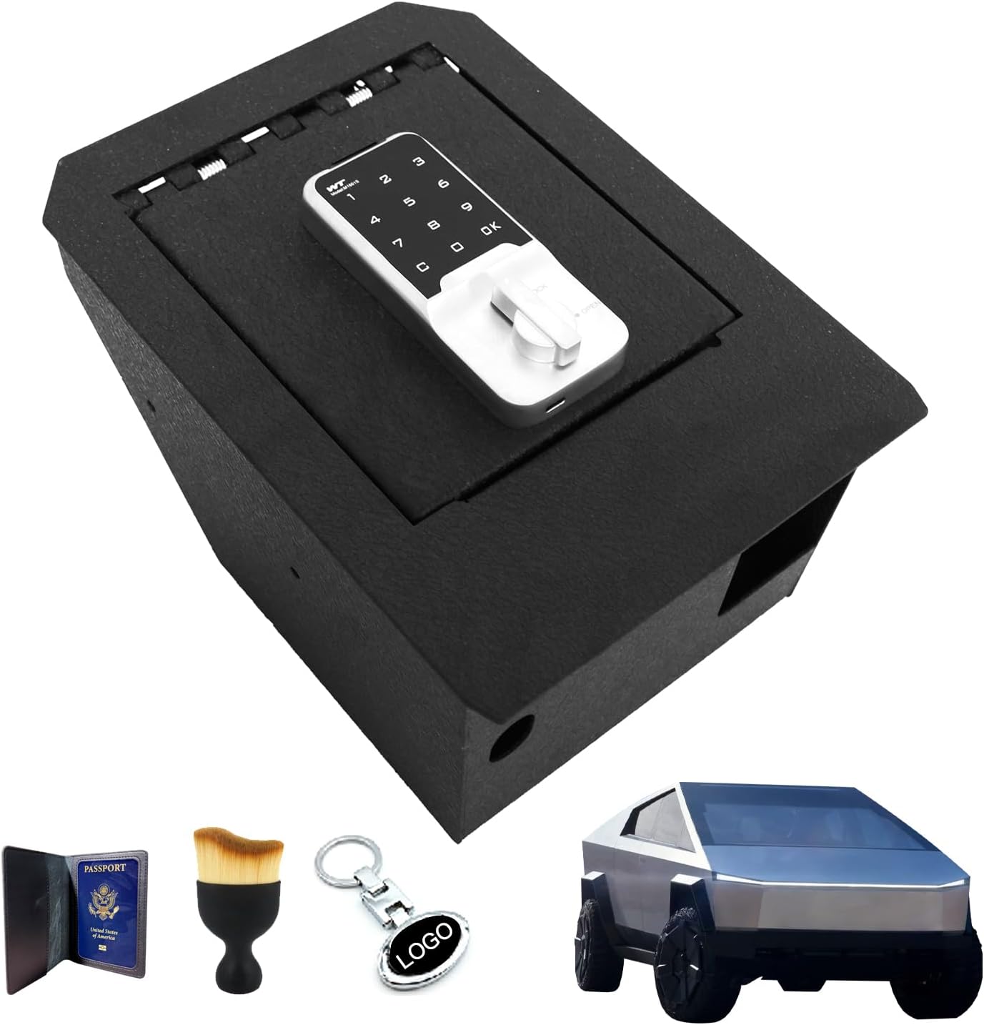 Amazon.com: Center Console Safe Vault - Xdeer Console Gun Safe Box ...