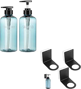 Amazon.com: Segbeauty 16.9oz Shower Bottles Refillable & 3pcs Stainless ...