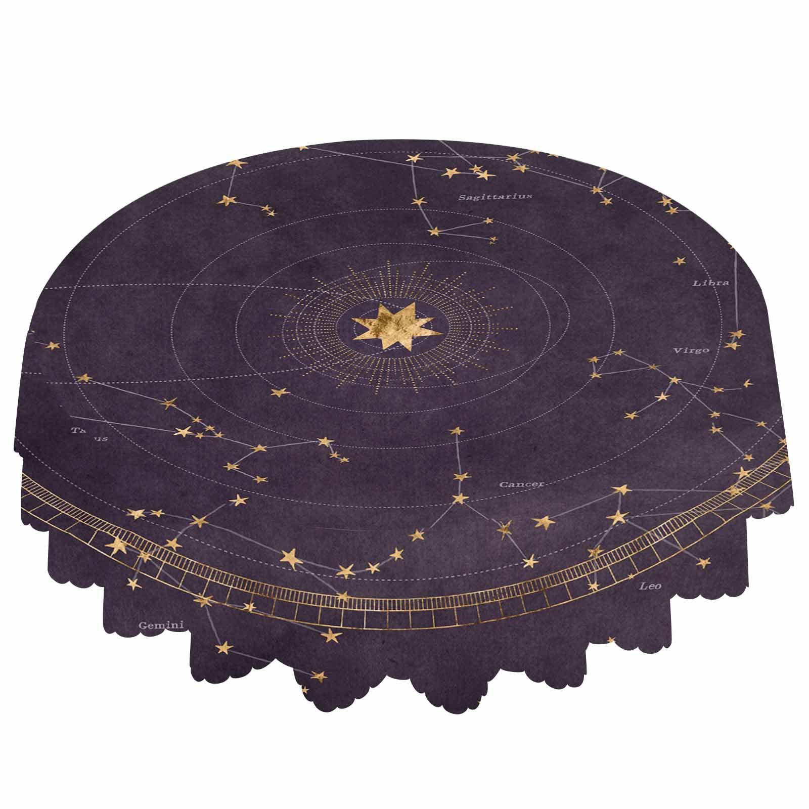Amazon.com: IBILIU Astrological Star Map Round Tablecloth,Planetary ...