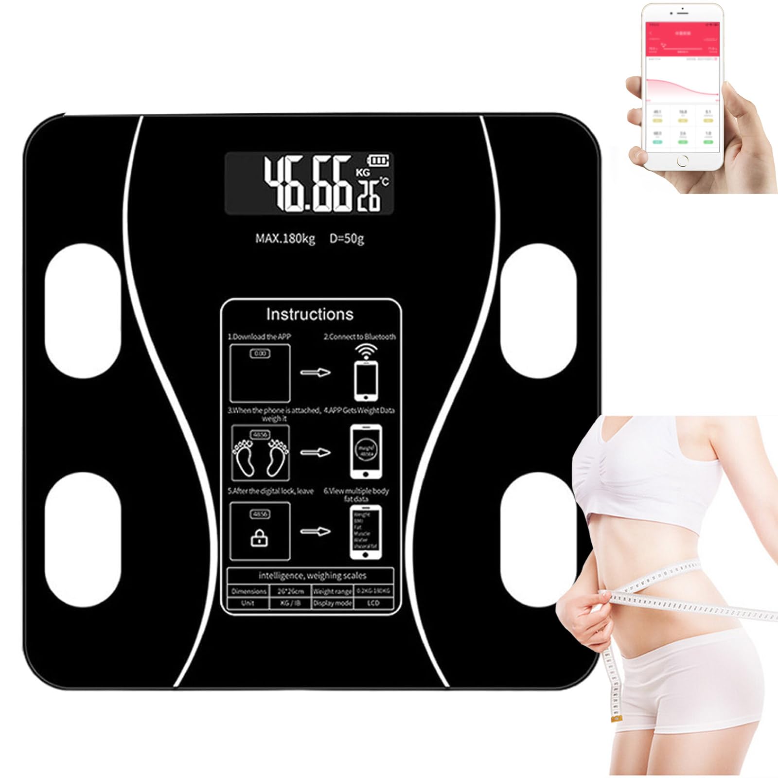 Oxiline Scale X Pro Smart Scale, Fitscalex Smart Scale, Fit Scale X ...