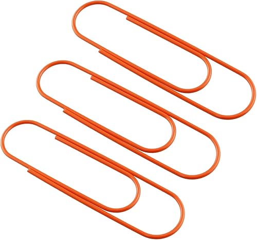 WHYHKJ 40 clips de papel naranja de 3.937in para marcapáginas de aguja ...