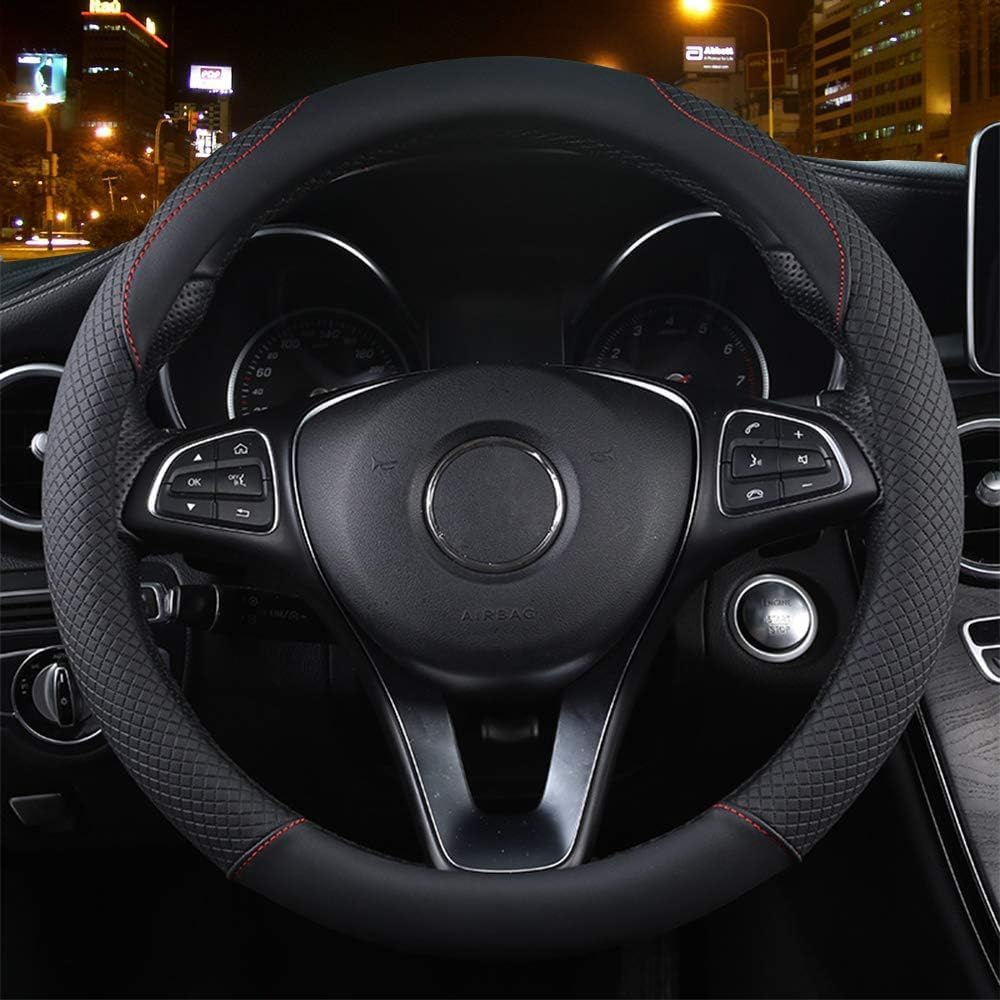 Steering Wheel Cover Leather, Heavy Duty Car Steering Wheel Cover ...