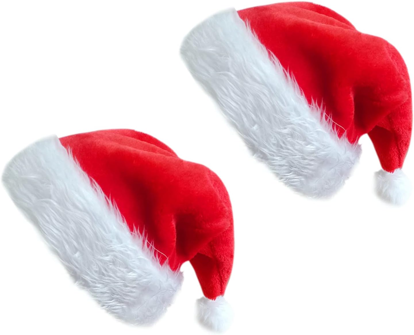 Amazon.com: Christmas Hat, 2PCS Santa Hats for Kids Xmas Holiday Hat ...