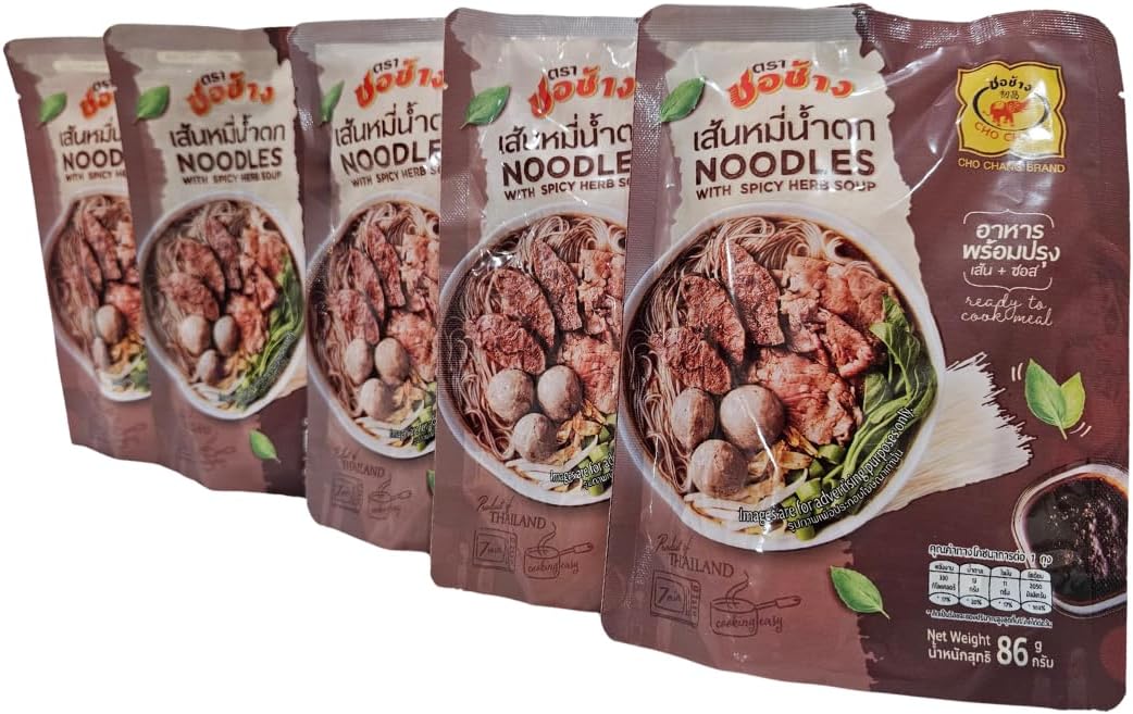 Amazon.com : Cho Chang Brand - Thai Boat Noodles - Ready To Cook ...