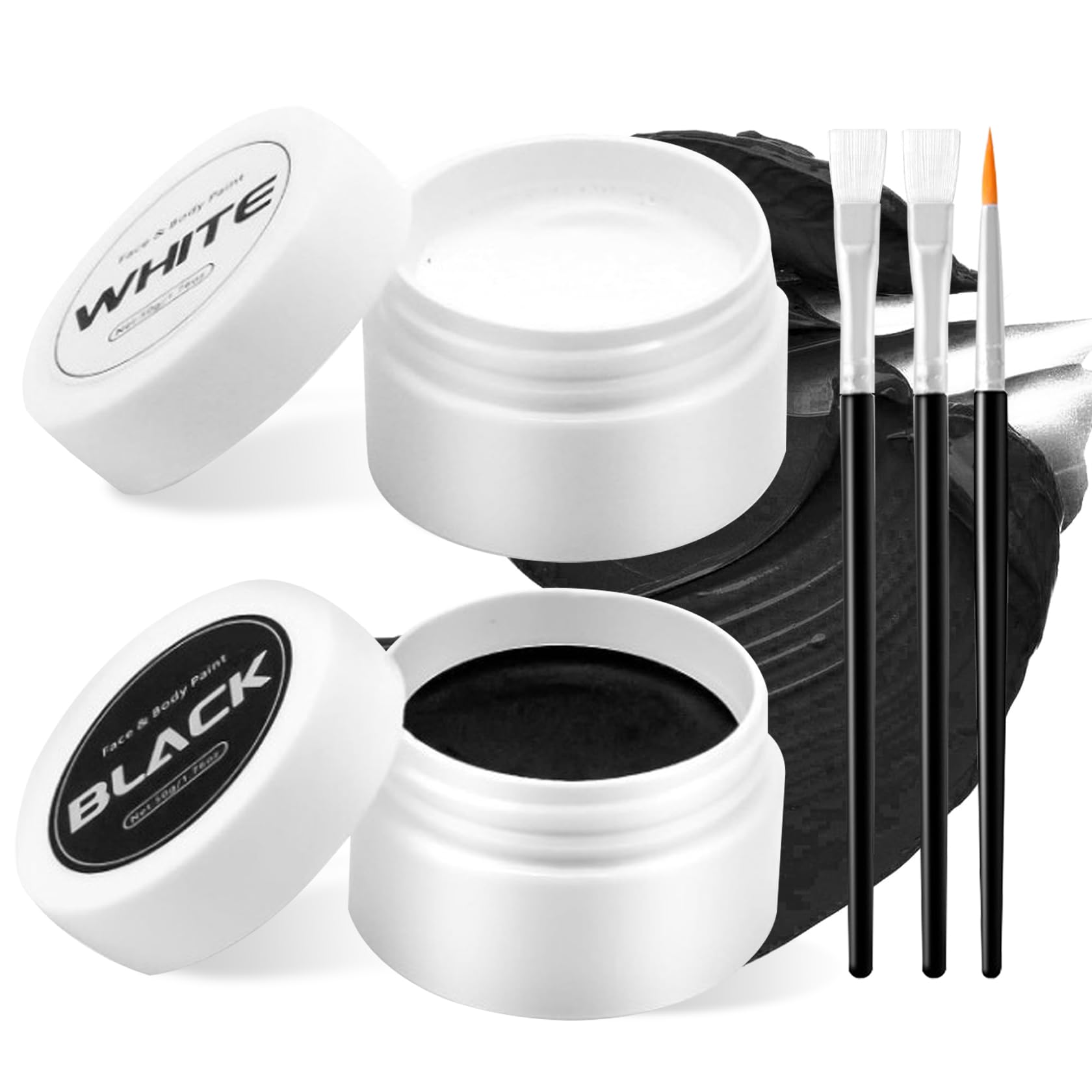 Amazon.com : QIUFSSE Black and White Face Painting Kit Professional ...