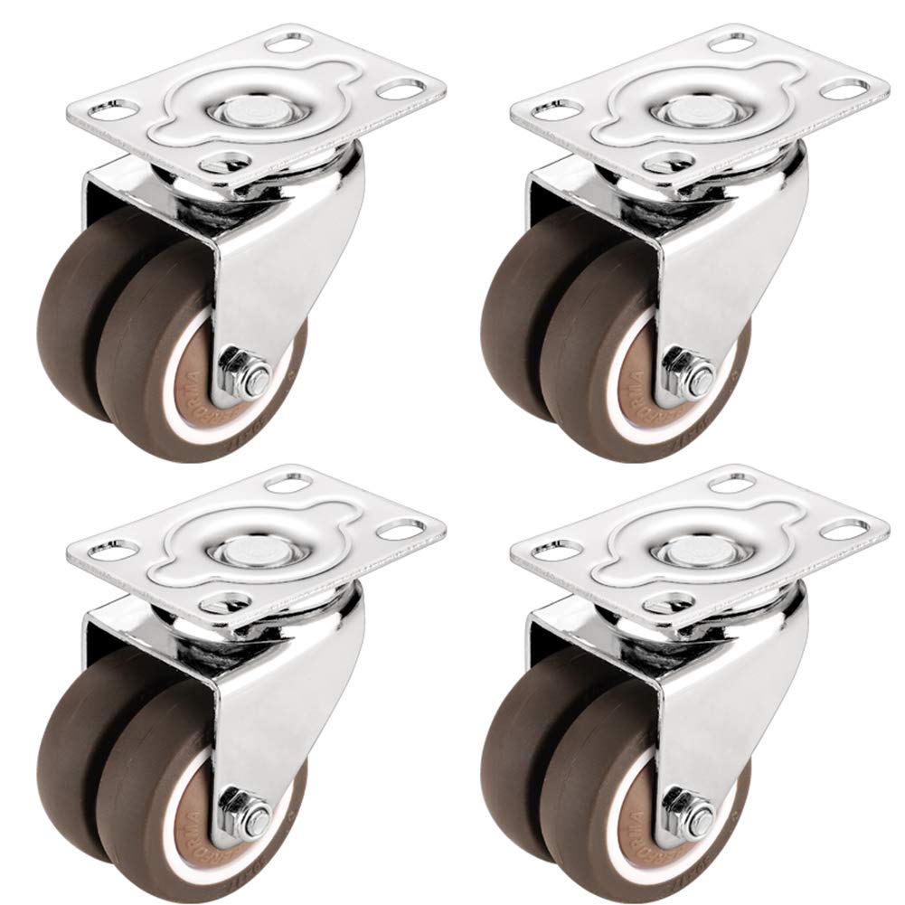 2inch/50mm Heavy Duty Swivel Caster Wheel with Brake Double Row Caster ...