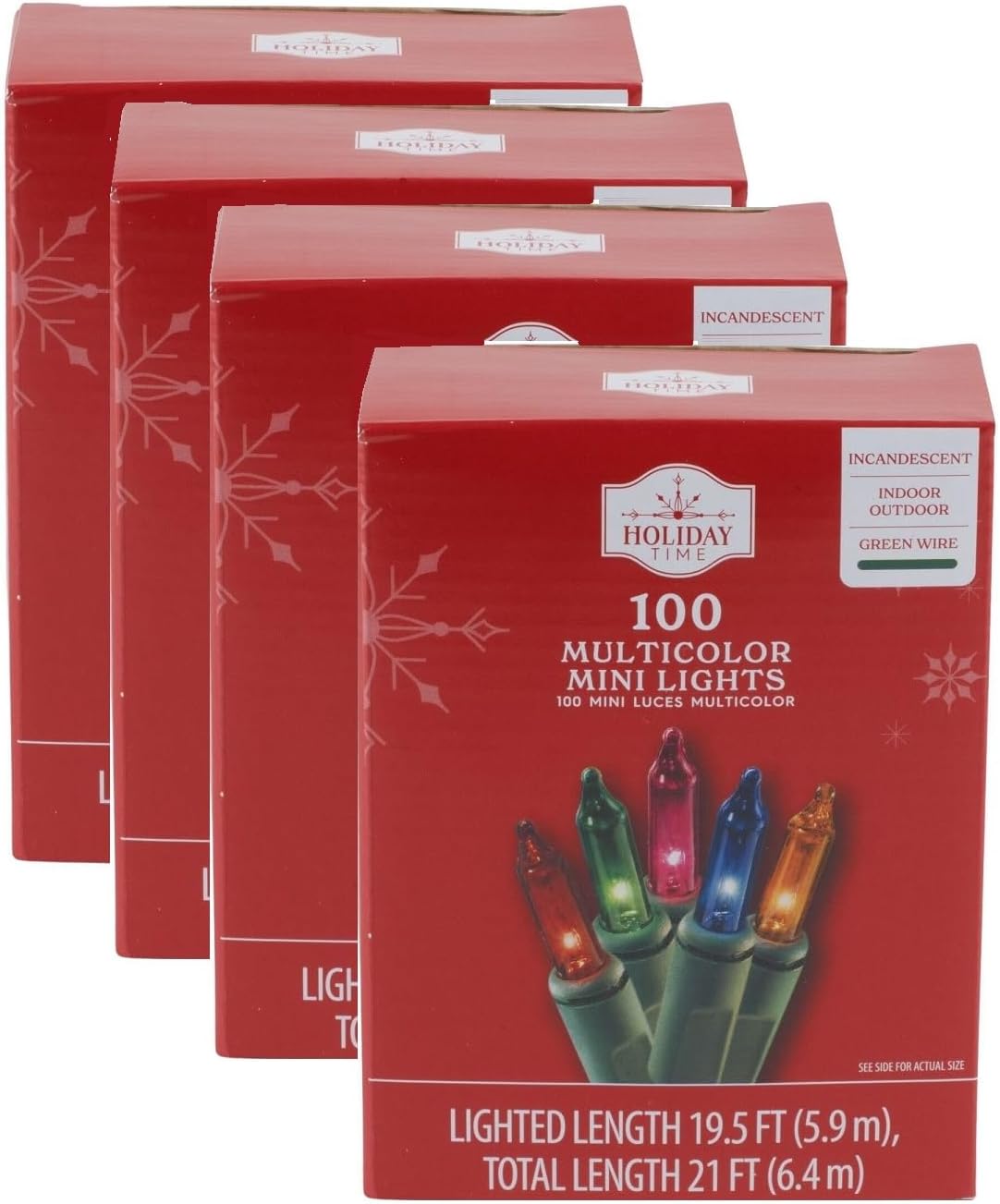 Amazon.com: Generic Set of 4 Holiday Time Multi Color Mini Light Set on ...