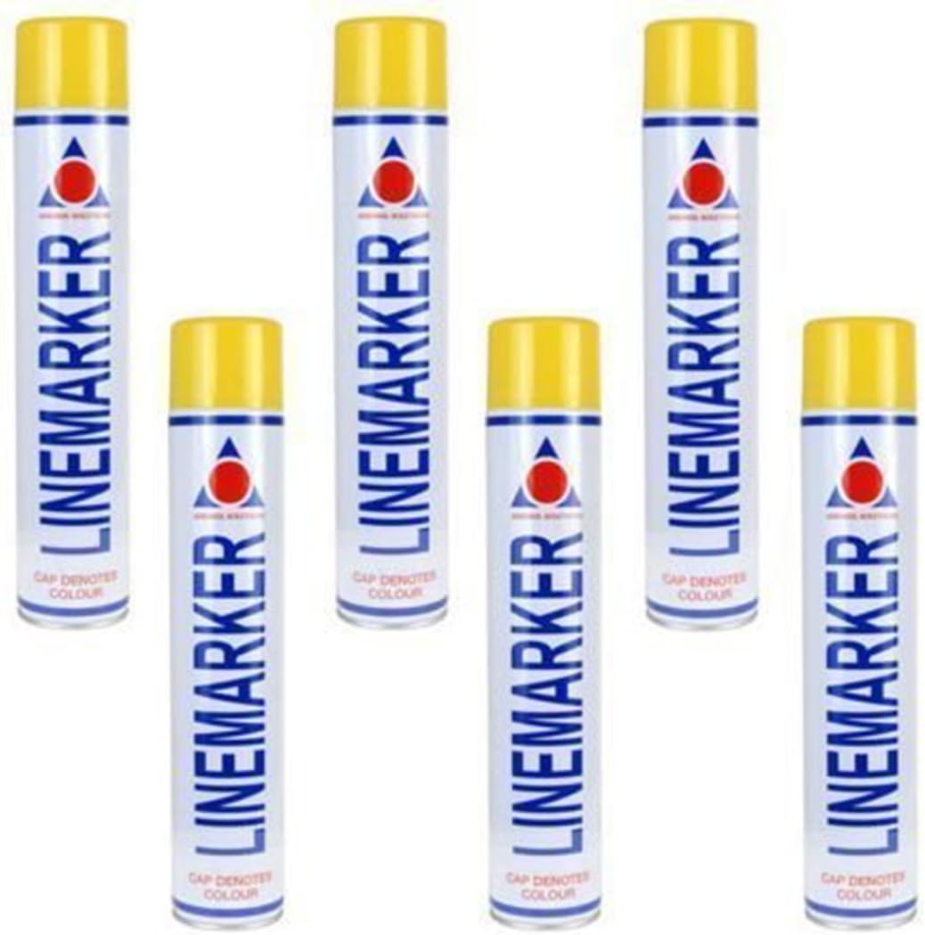 Aerosol Solutions White Line Marker Marking Spray Paint x 6 750ml ...