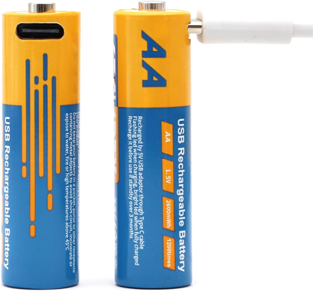 Amazon.com: Soshine Rechargeable Lithium AA Batteries - USB C AA ...