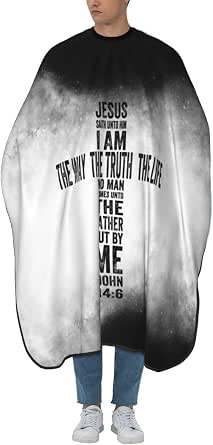 Amazon.com: 55" x 66" Jesus Christ The Way, The Truth Gifts Barber Cape ...