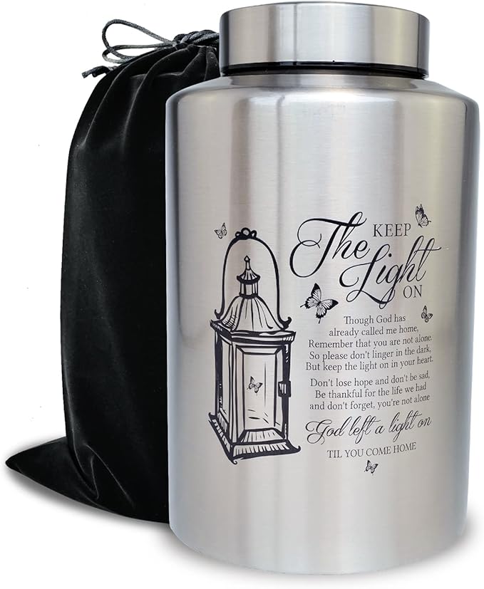 Amazon.com: Large Urns for Adult Male Female Ashes, Up to 220 lbs Decorative Funeral Cremation ...