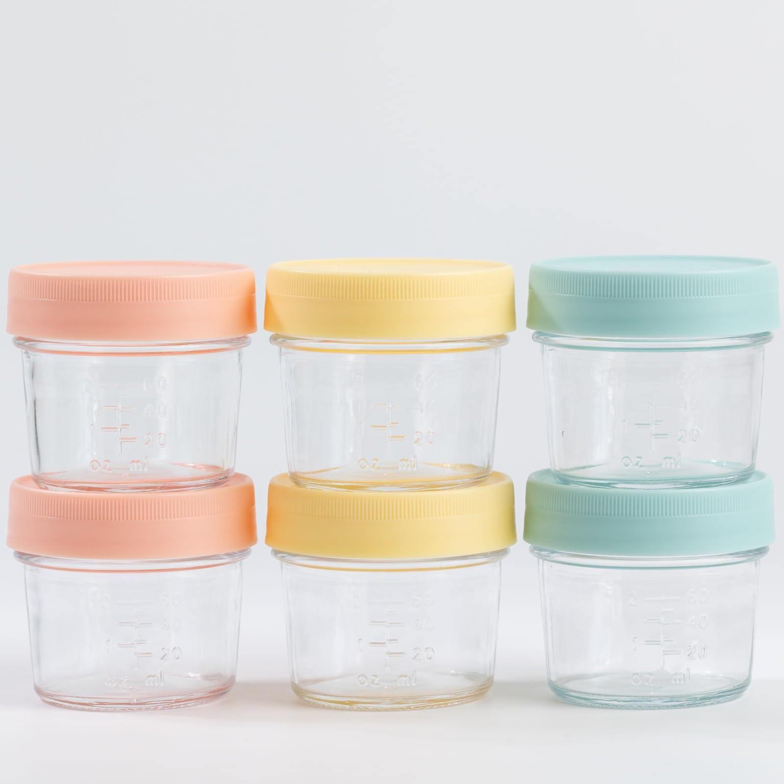Amazon.com: Byforphye 6 Pack 7oz Glass Yogurt Jars with Lids ...