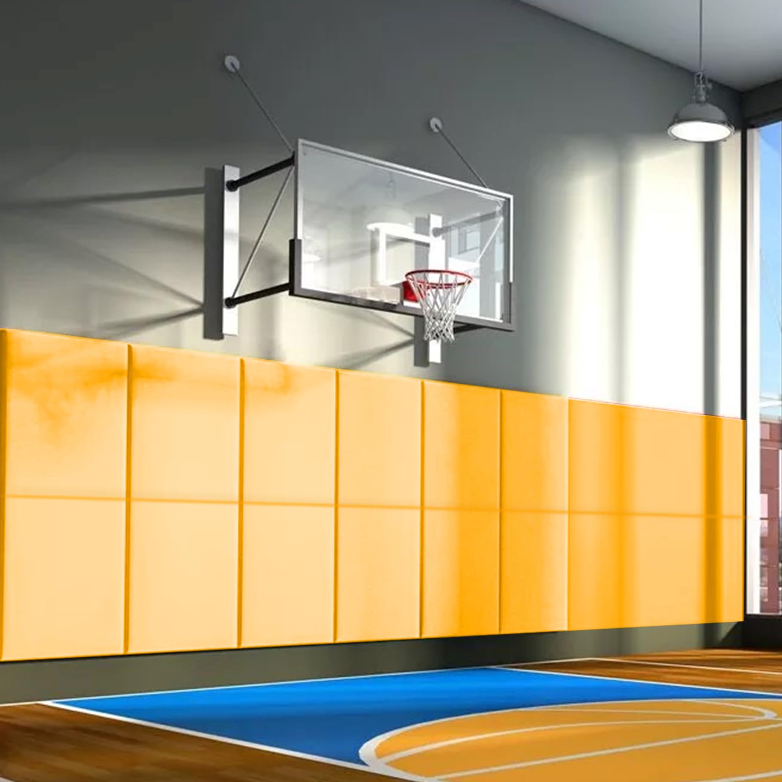 Snapklik.com : PROGOAL 60"/72" High Gym Wall Padding 2" Thick Foam ...