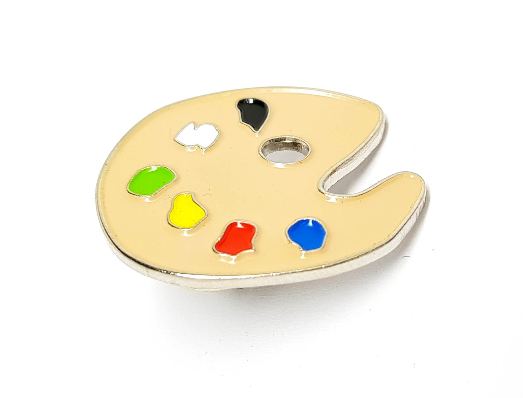 Metal Enamel Pin Badge Artist Paint Palette (Painter) (27mm) : Amazon ...