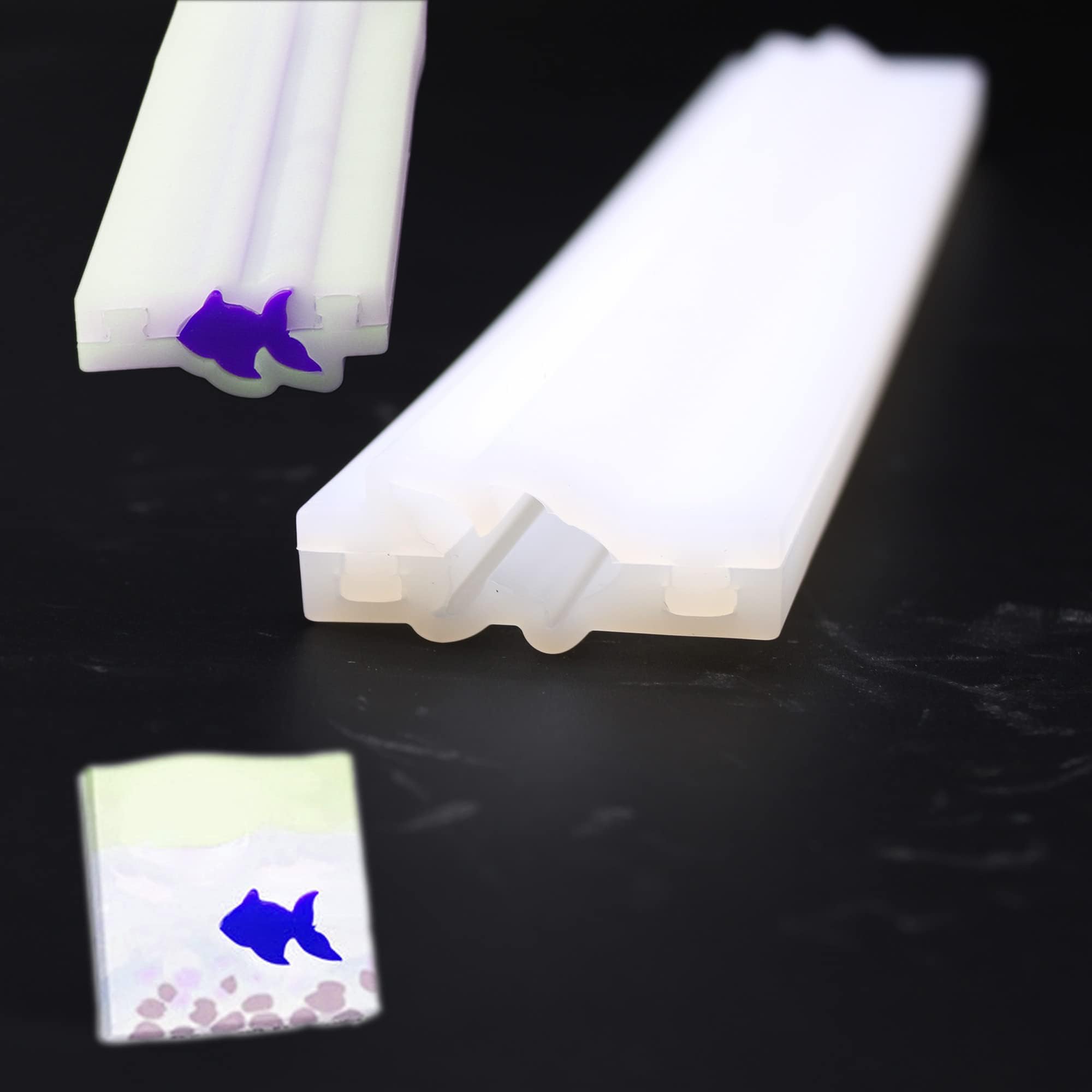 Amazon.com: X-Haibei Fish Tube Column Silicone Soap Mold Embed Soap ...