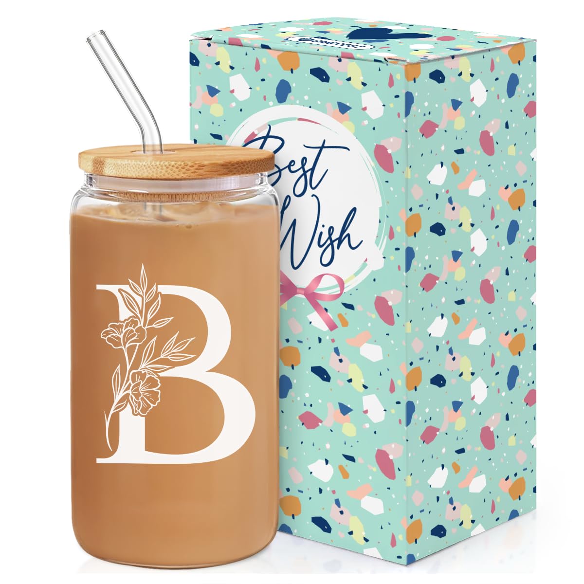 Amazon.com | SANDJEST Monogrammed Gifts for Women - Monogram B Initial ...