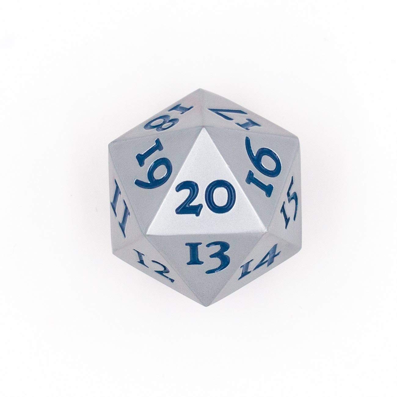 Extra Large Solid Metal D20 Spindown Countdown Dice Silver Life ...