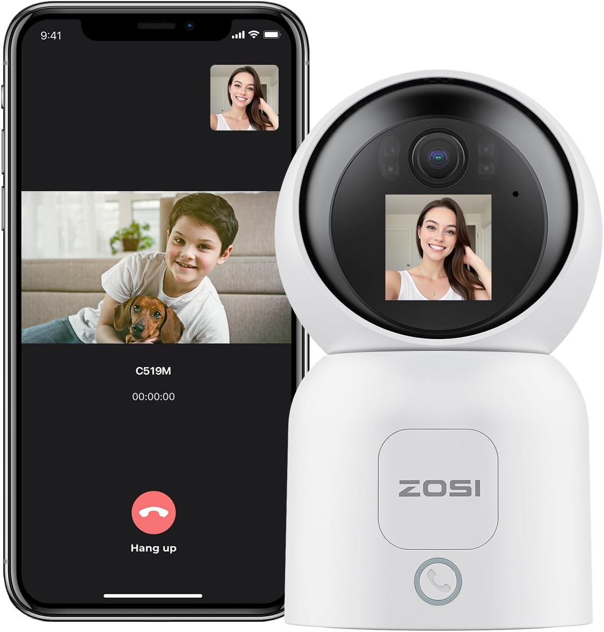 Amazon.com : ZOSI WiFi Outdoor Security Camera,4MP Plug-in WiFi IP Cam ...