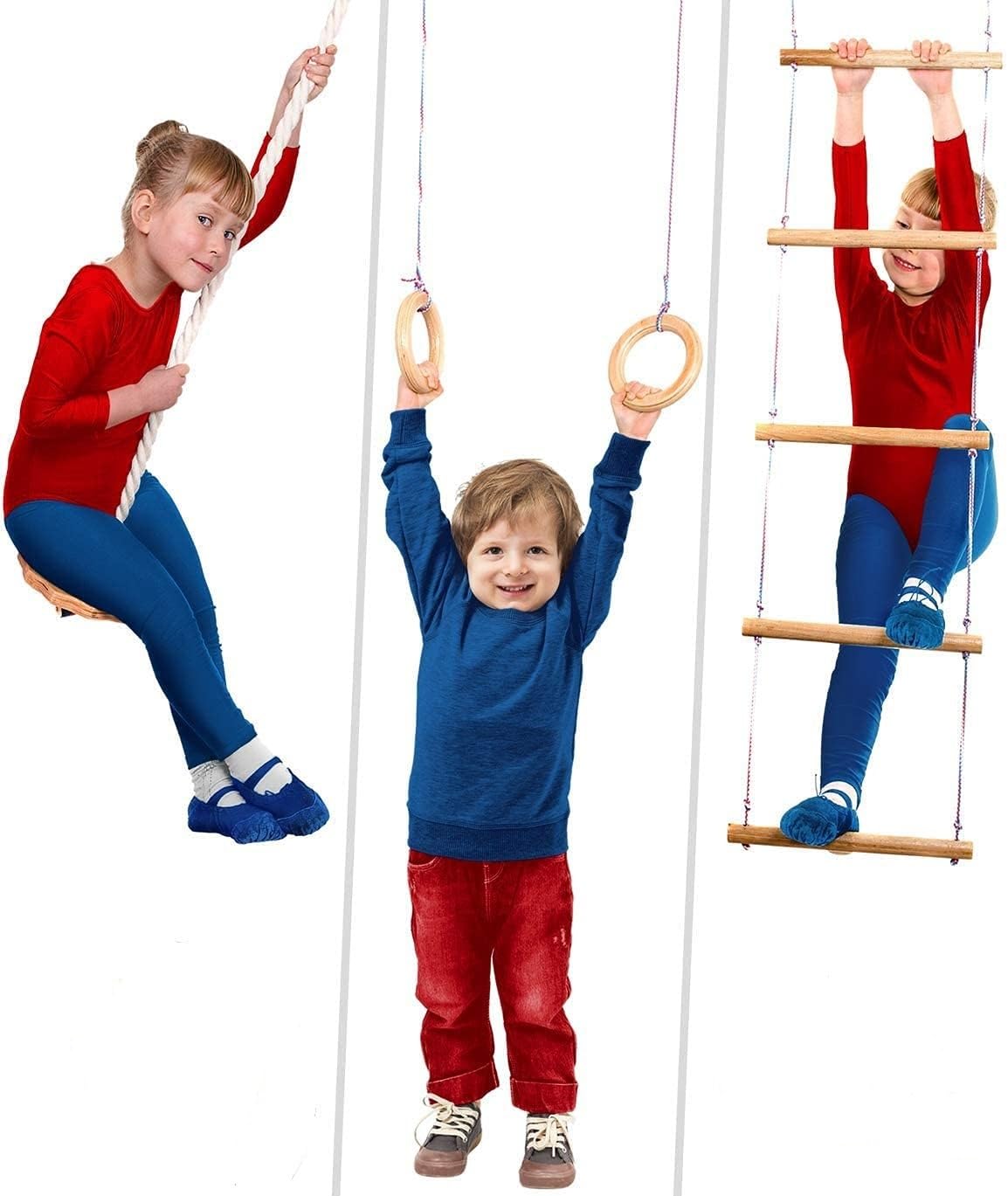 Mylawood Kids Gym Play Set ? Gymnastics Kit Include Swing, Climbing ...