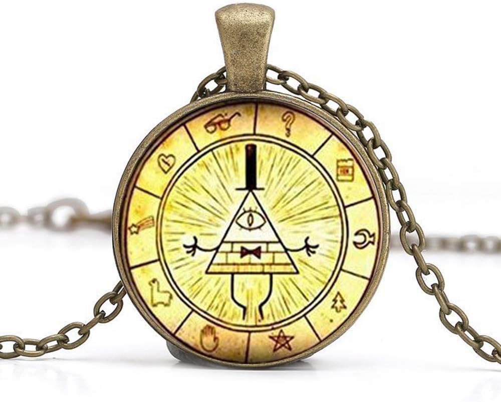 Amazon.com: Haida Bill Cipher Wheel Pendant Necklace, 1-Inch: Clothing ...