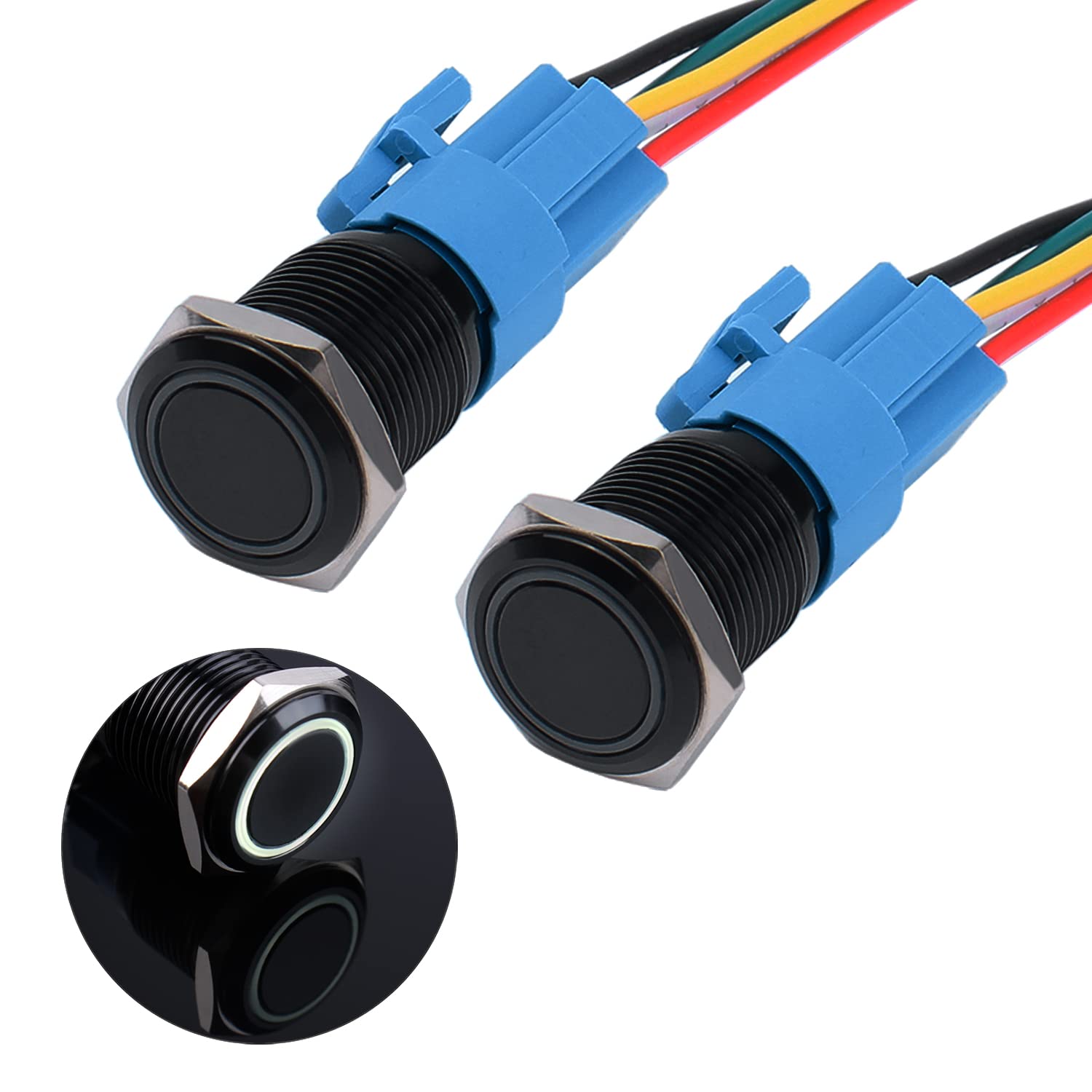 Jiqi 2 16mm Latching Push Button Switch 12v To 24v | Desertcart INDIA