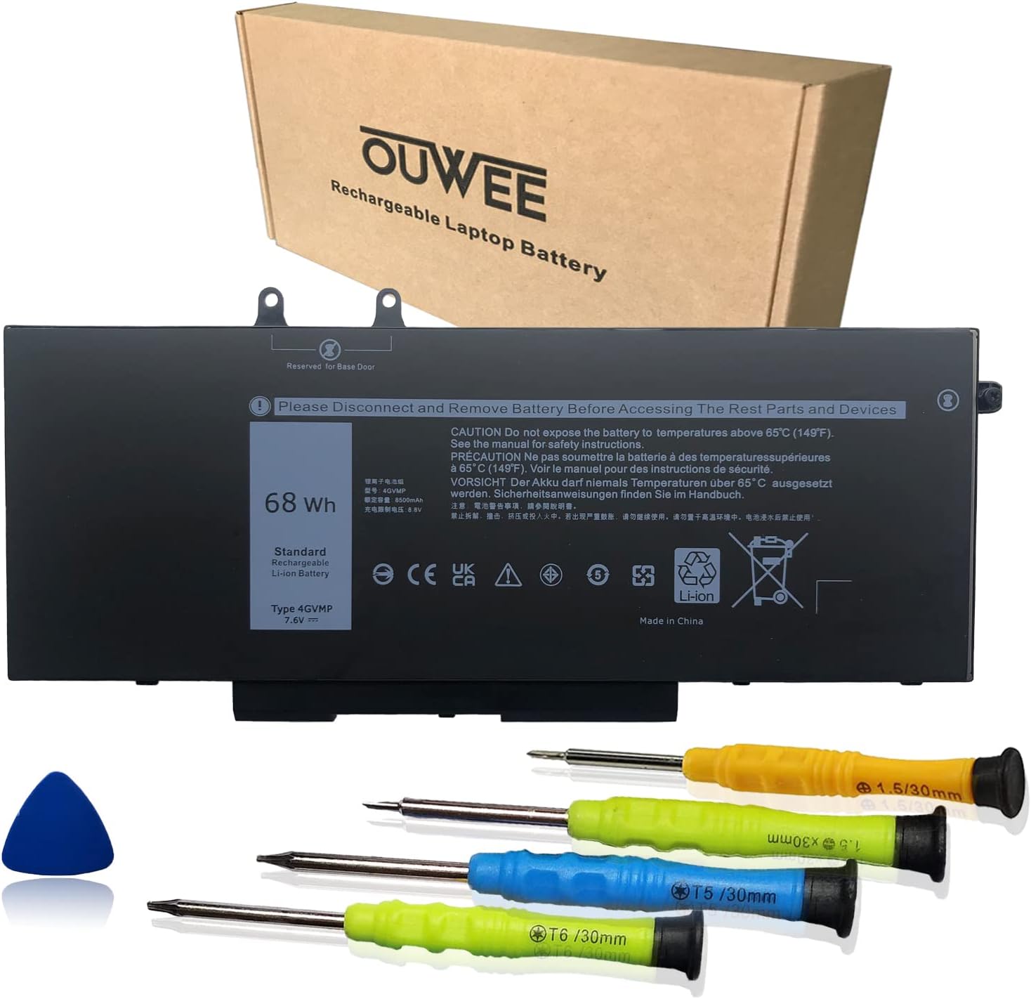 Amazon.com: OUWEE 4GVMP Laptop Battery Compatible with Dell Latitude ...