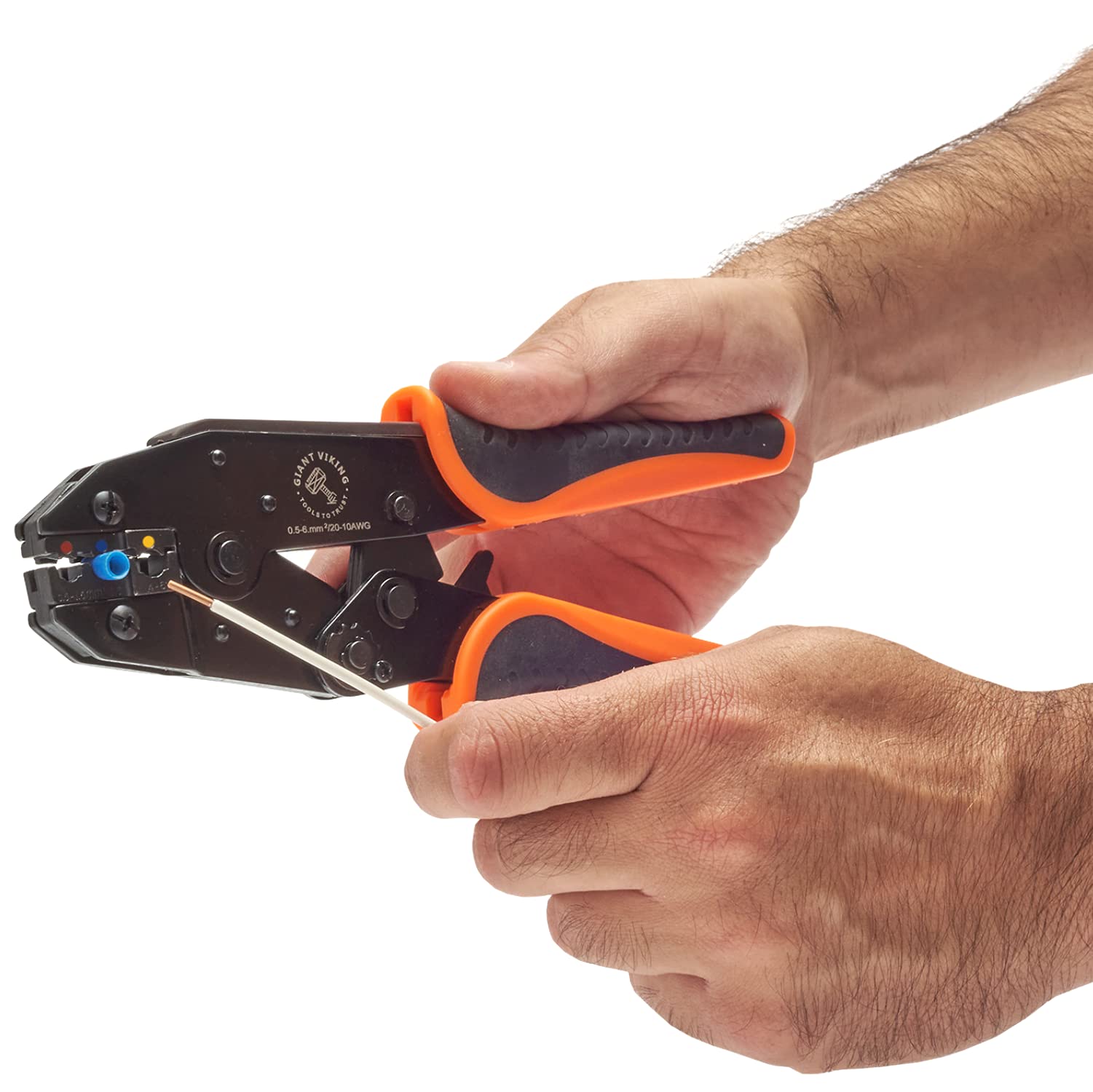 Buy Ratchet Wire Hand Crimp Tool For Insulated Terminals 20-10 AWG ...