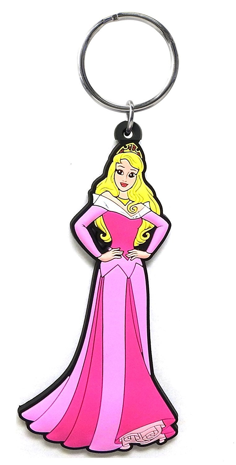 Amazon.com: Disney Aurora Soft Touch PVC Key Ring : Clothing, Shoes ...