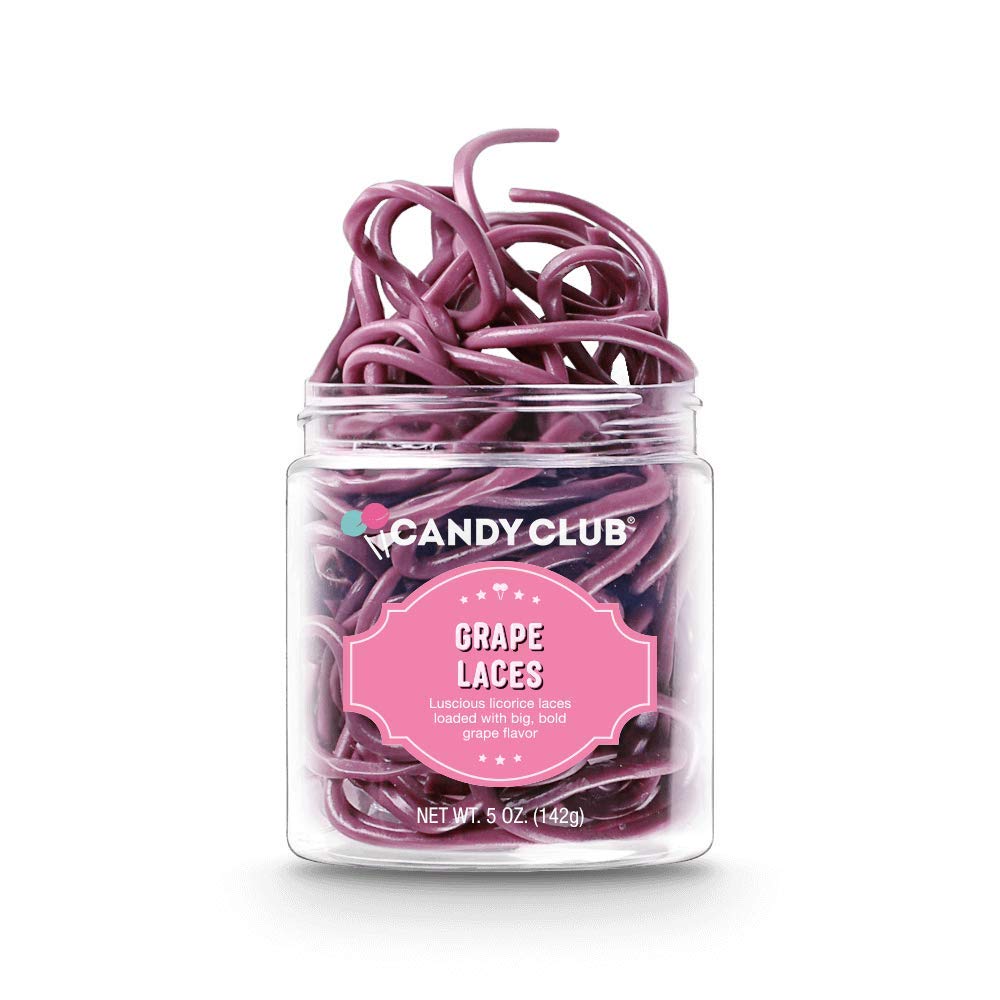Amazon.com : Candy Club Gourmet Grape Laces, Non-GMO, Sweet Candy Box ...