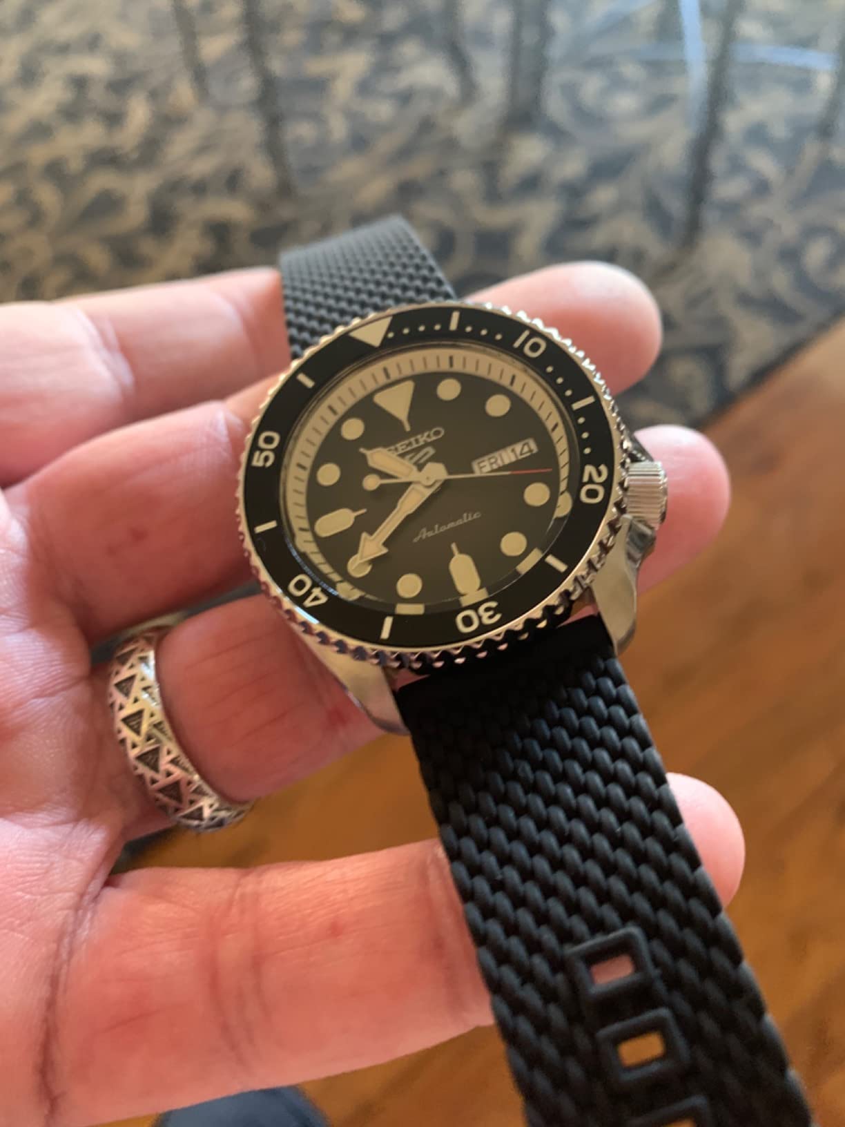 $36/mo - Finance Seiko SRPD95 Seiko 5 Sports Men's Watch Black 42.5mm ...