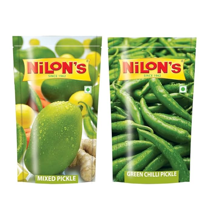 Nilon's Standard Mixed Pickle 200 Gm + Standard Chilli Pickle 200 Gm ...