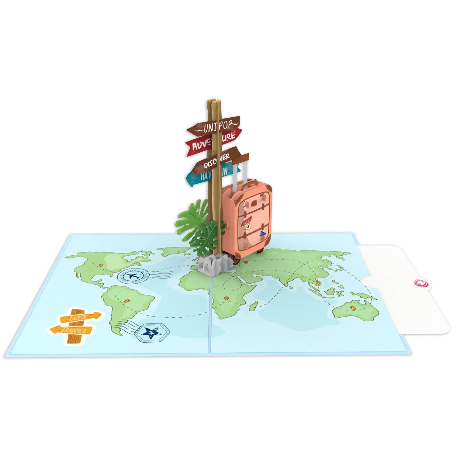Buy Unipop Cards Travelling Pop Up Card, Travel Pop Up Cards, World ...