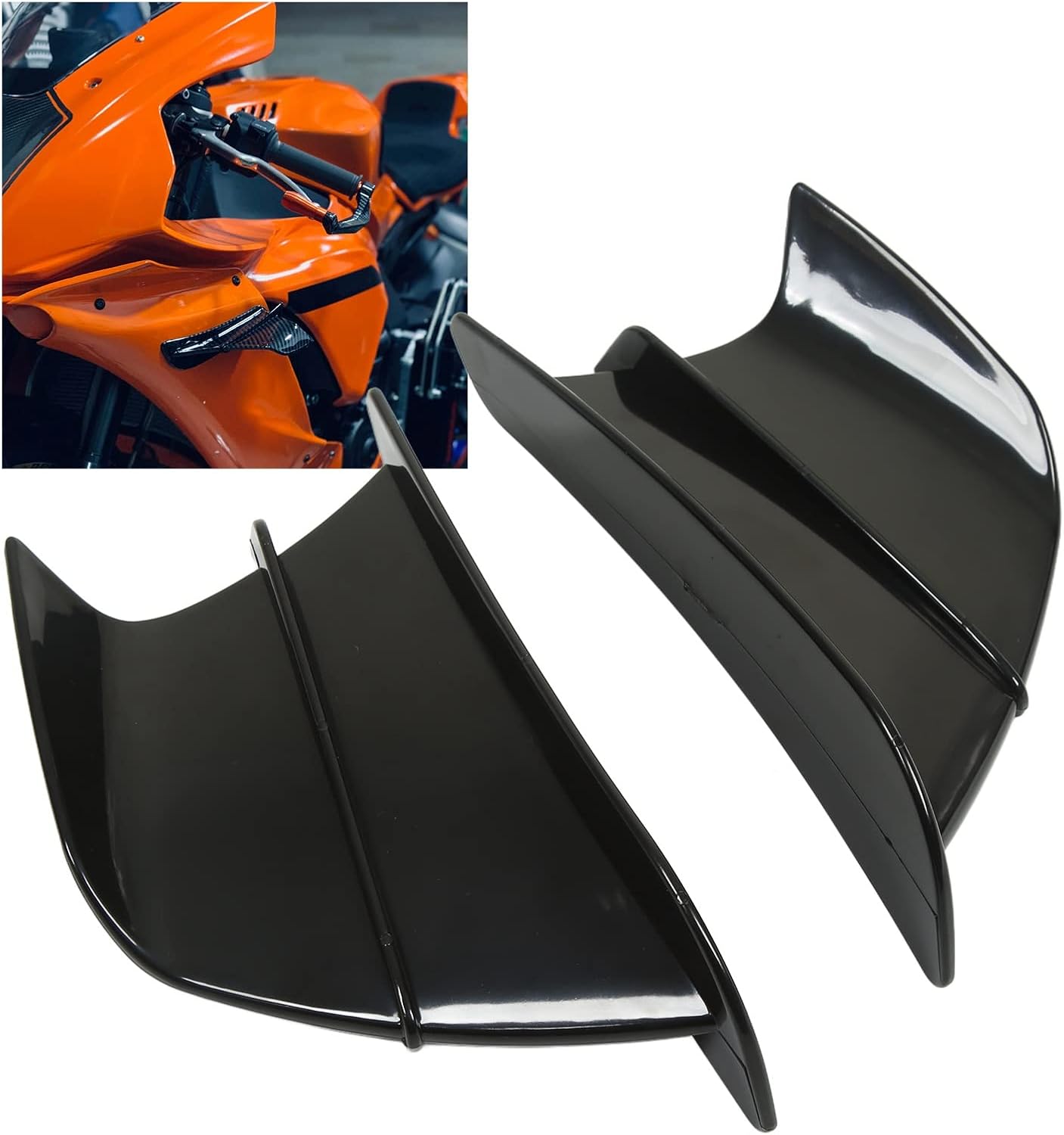 Amazon.com: Motorcycle Side Wind Fin Motorcycle Side Spoiler Front ...
