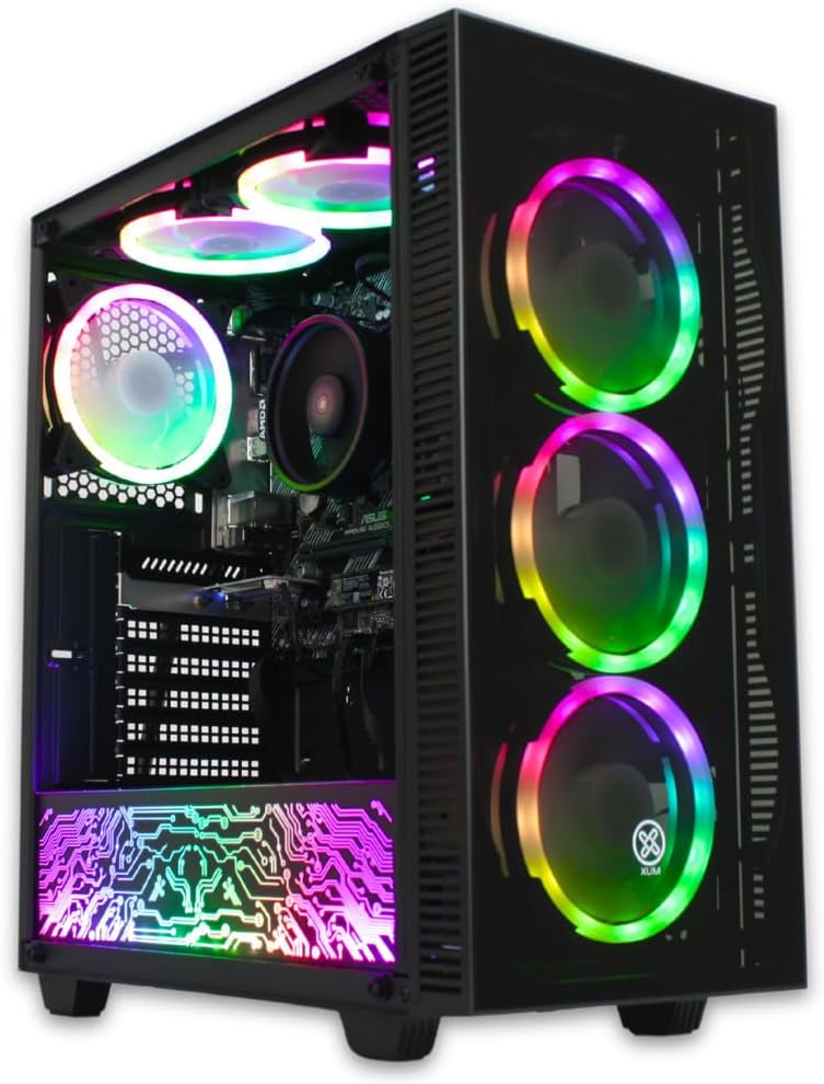 Veno Scorp Gaming PC Dual 22" Monitor Bundle Ryzen 5 5500 Processor RX ...